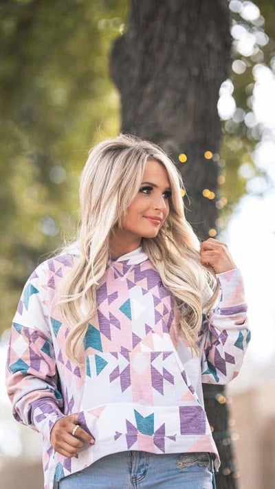The Azalea Aztec Oversized Hoodie by Hooey | The Frosty Pony Western Store